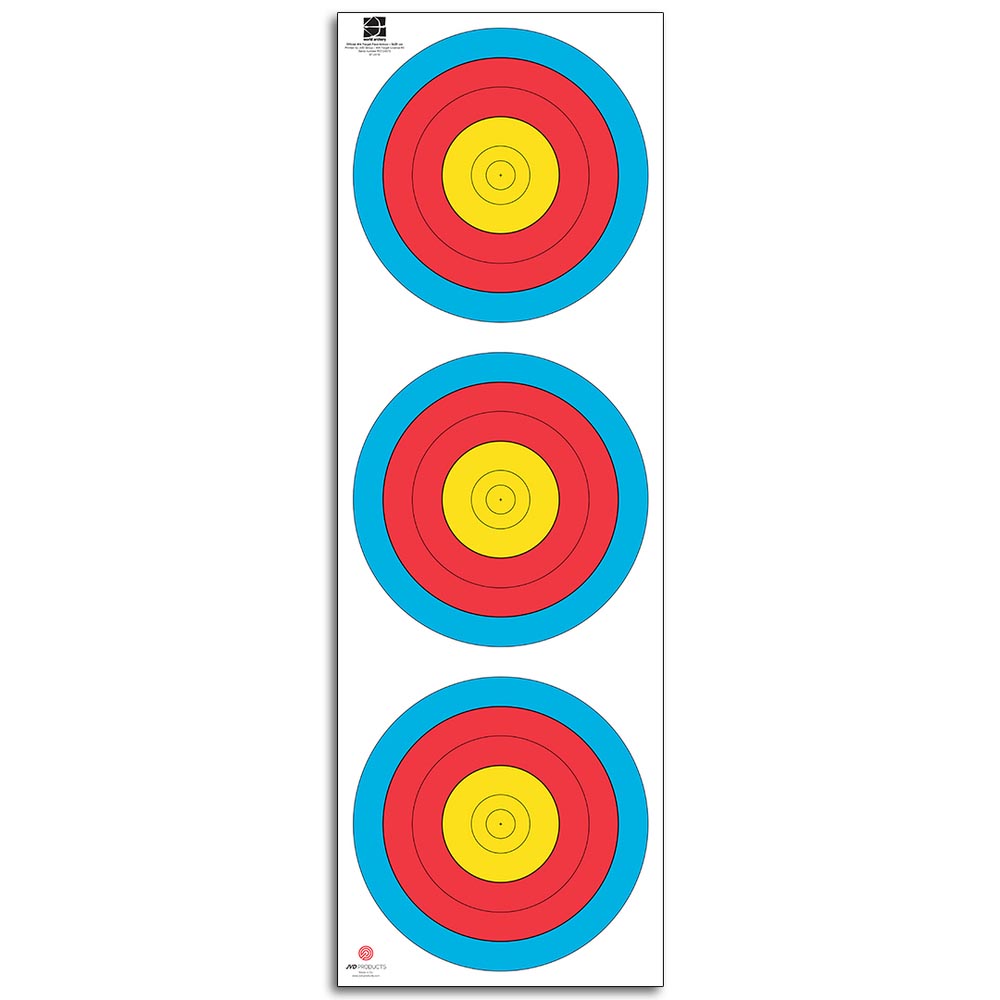 JVD Target Face FITA 3x20cm Vertical - 250 Pcs | DutchBowStore.com